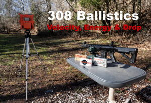 308 Ballistics - Chart with Velocity, Energy and Bullet Drop